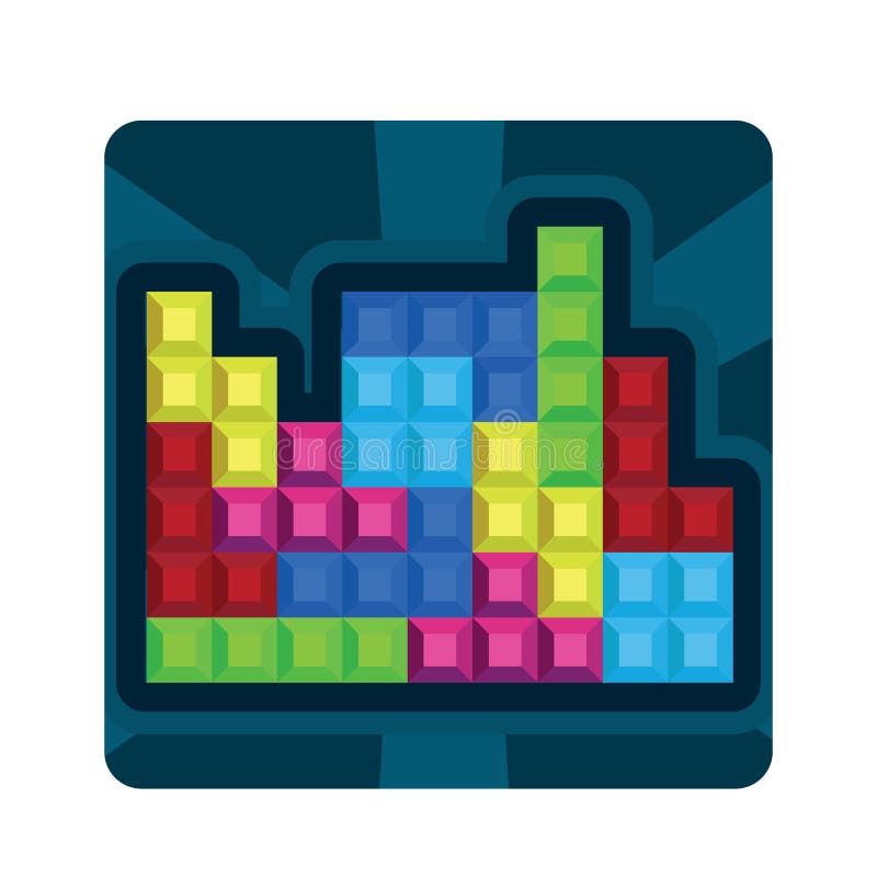 Vector Cute Tetris Icon Colorful Isolated Stock Illustration ...