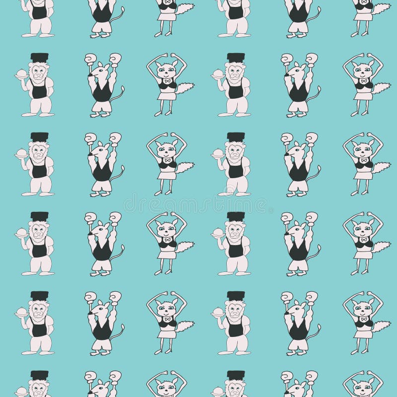 Vector Cyan with Black and White Vertical Anthropomorphic Cartoon ...