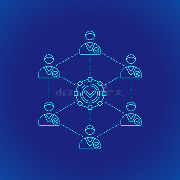 Blockchain Distributed Ledger Technology Illustration Stock ...