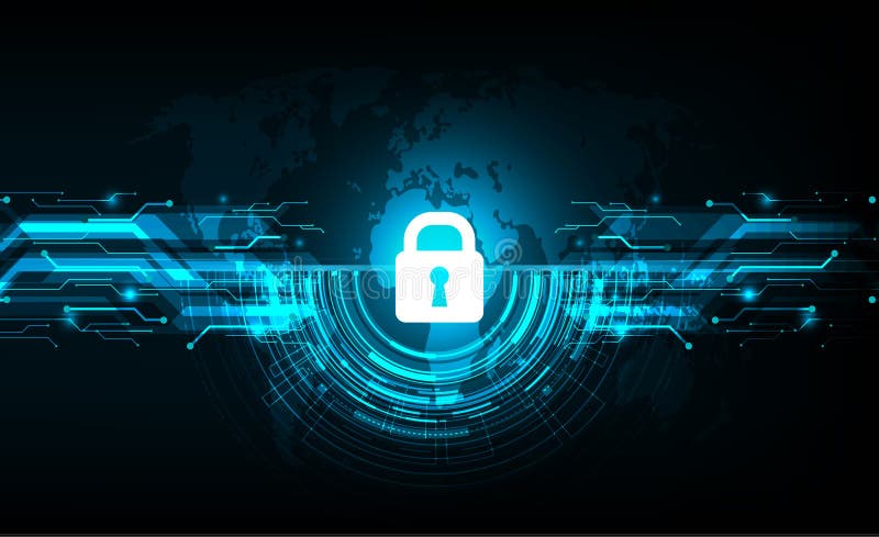 Vector Cyber Security Design on Technology Background. Stock Vector ...