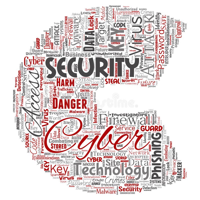 Vector Cyber Security Online Access Technology Letter Stock Vector ...