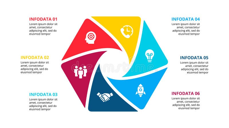 Vector Cycle Infographic. Diagram with 9 Options or Steps Stock Vector ...