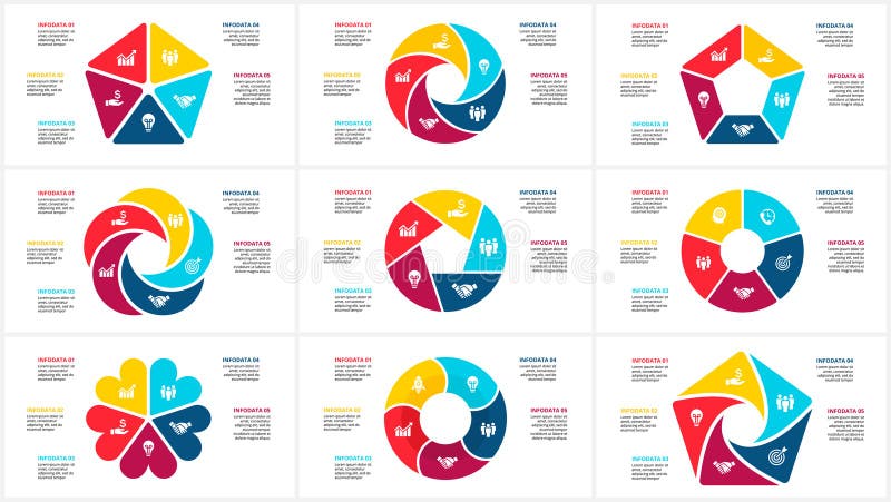 Vector Cycle Infographic Geometric Elements. Template for Cycle Diagram ...