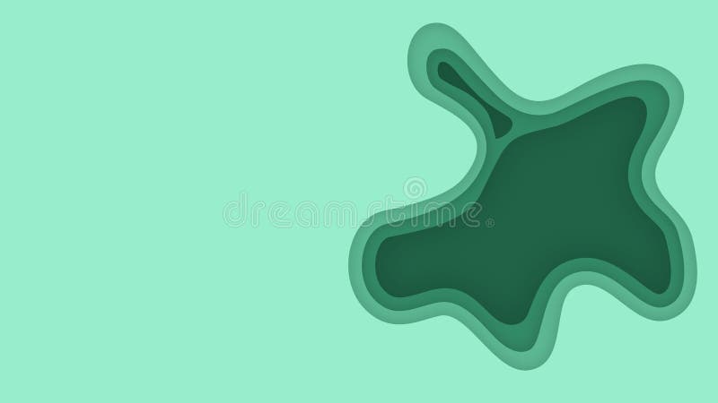 Vector 3D Abstract Background Mint Paper Cut Template Stock ...