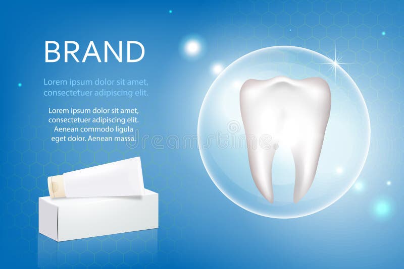 Vector, 3D Advertising of Whitening Toothpaste. a Graphic Concept for ...