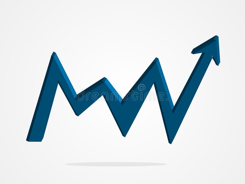 Vector 3d Arrow Graph Illustration. Stock Vector - Illustration of ...