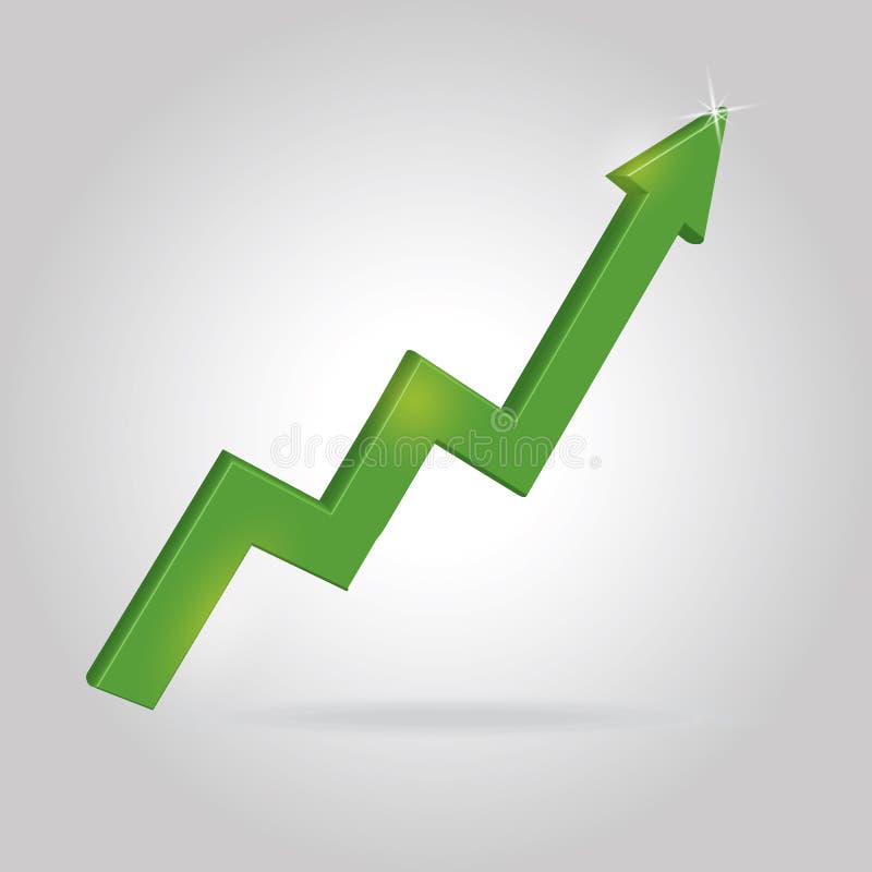 Vector 3d arrow profit stock vector. Illustration of business - 46899922