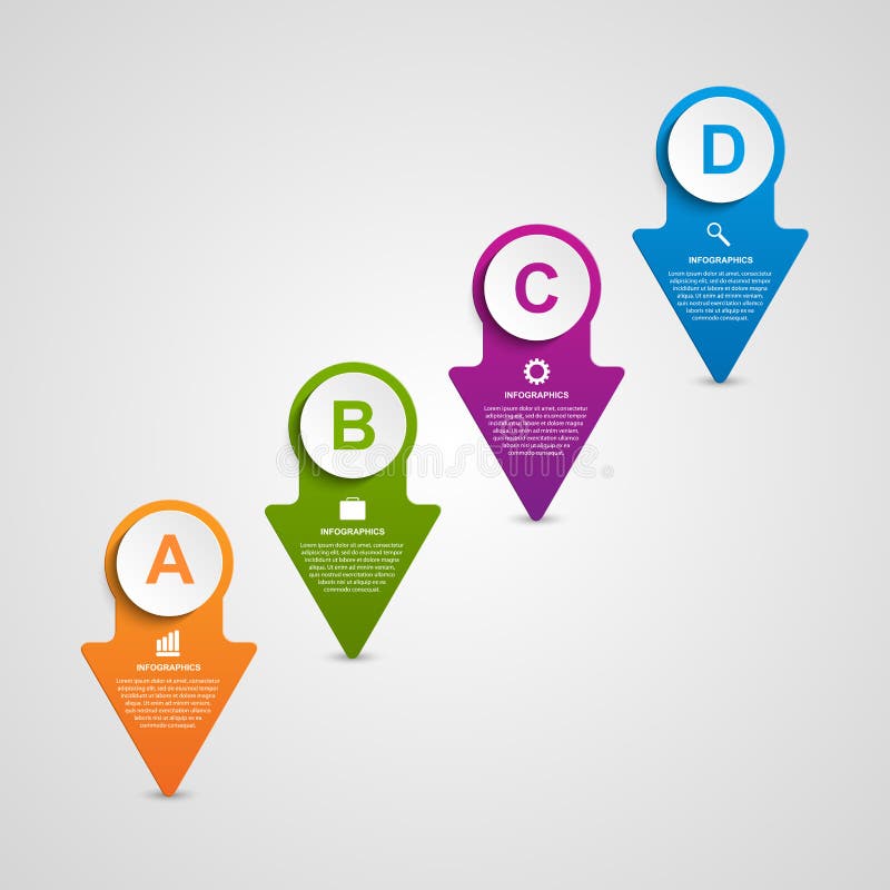 Vector 3d Arrows Infographic. Stock Vector - Illustration of banner ...