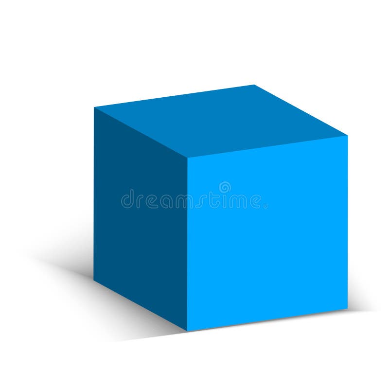 Vector 3d Azul Cubo. Ilustración Vectorial. 10. Ilustración del Vector ...