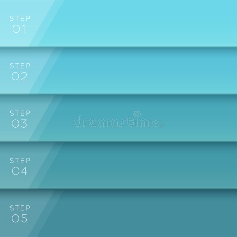 Vector 3D Blue Text Banner Page Template Steps 1 To 5 Stock Vector ...
