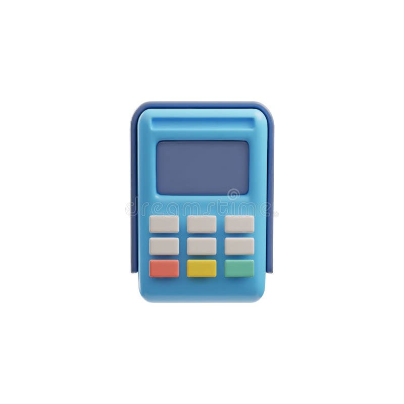 Vector 3D Calculator with Blue Buttons, Display, and Plastic Material ...