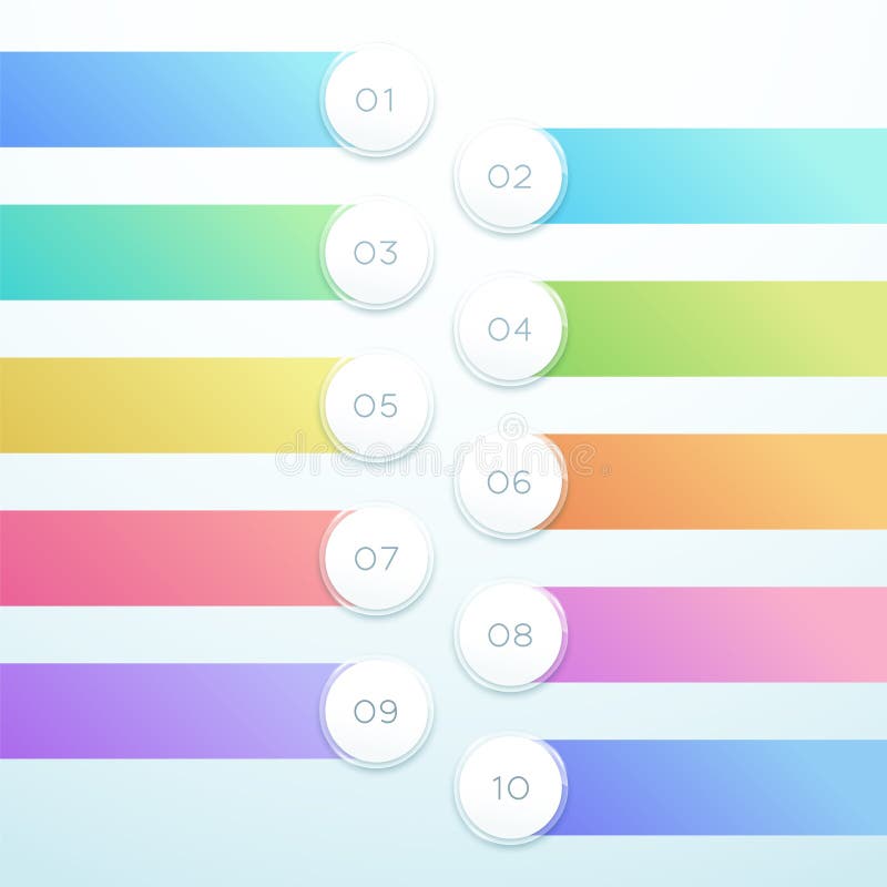 Vector 3d Circle Banner 10 Point Infographic List Design Stock Vector ...