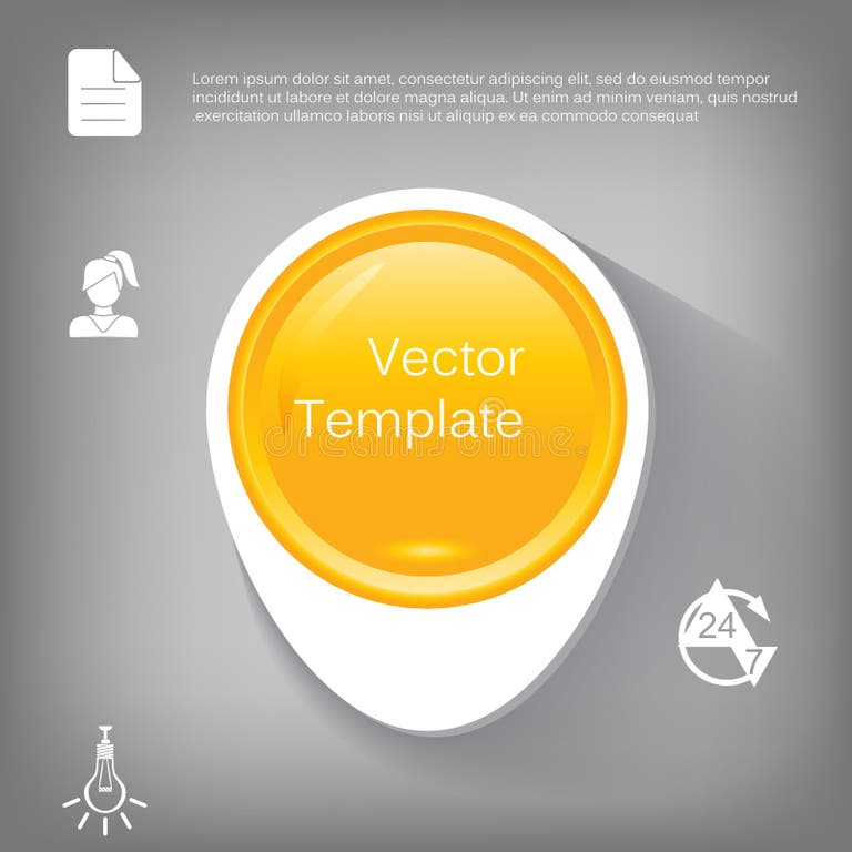 Vector 3d Circle Plastic Glossy Element for Infographic Stock Vector ...