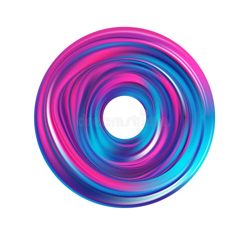 Vector 3d Colored Flow Shape. Abstract Colorful Circle Liquid of Paint ...