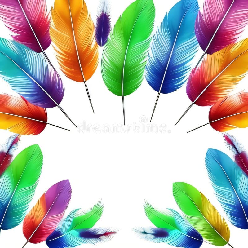 Vector 3d Colorful Feathers for Carnival Stock Illustration ... Vector 3d Colorful Feathers for Carnival Stock Illustration ...