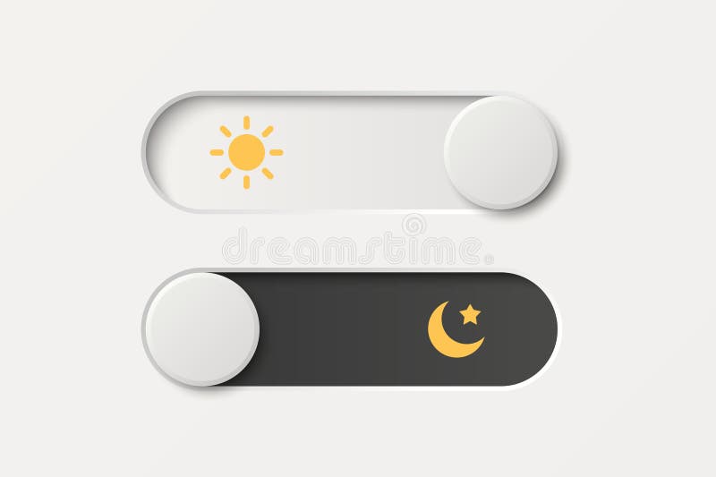 Night Mode Toggle Switch Stock Illustrations – 447 Night Mode Toggle ...