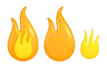 Vector 3d Fire Icon. Orange Flame Illustration. Stock Vector ...