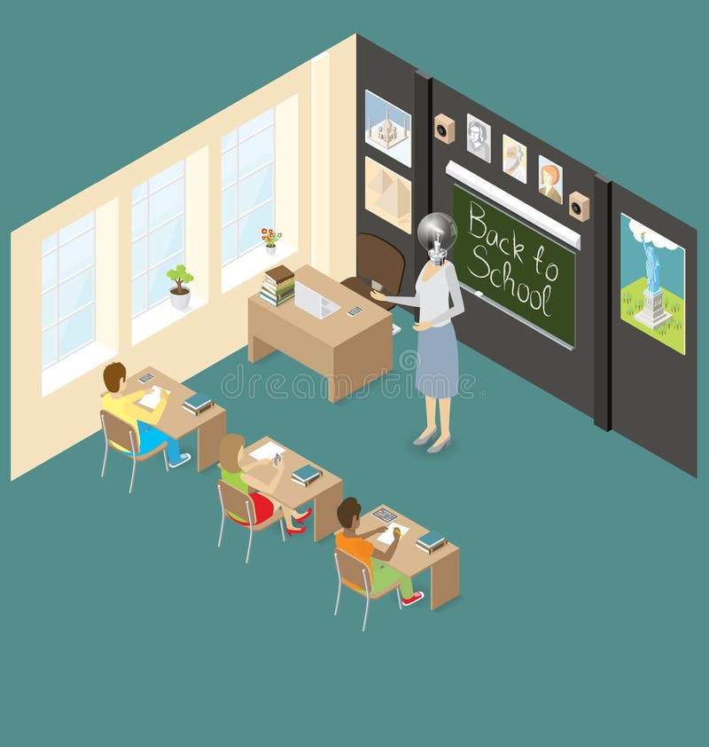 Vector 3d Flat Isometric with Education Concept Stock Vector ...