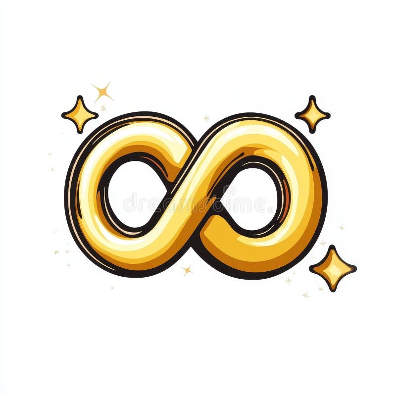 Vector 3d Golden Glossy Infinity Symbol Isolated on White Background ...