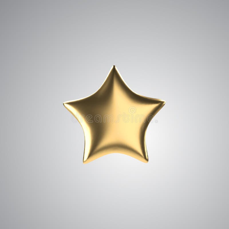 Vector 3d Golden Star. Realistic Gold Isolated Object Stock Vector ...
