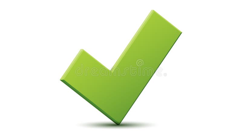 Vector 3d Green Checklist Checkmark Icon. Correct Check Mark Answer ...