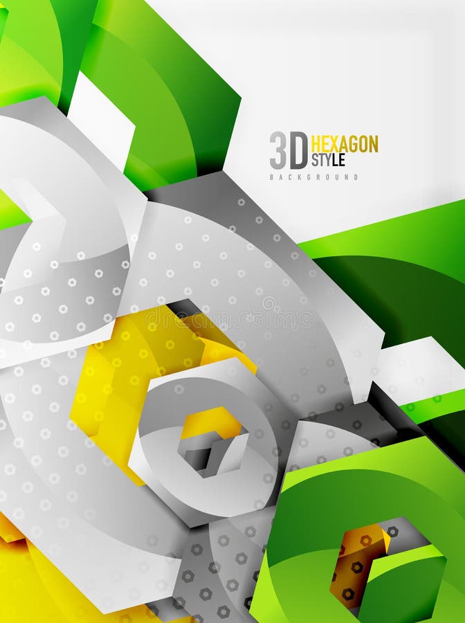 Vector 3d Hexagon Background Stock Vector - Illustration of cover ...