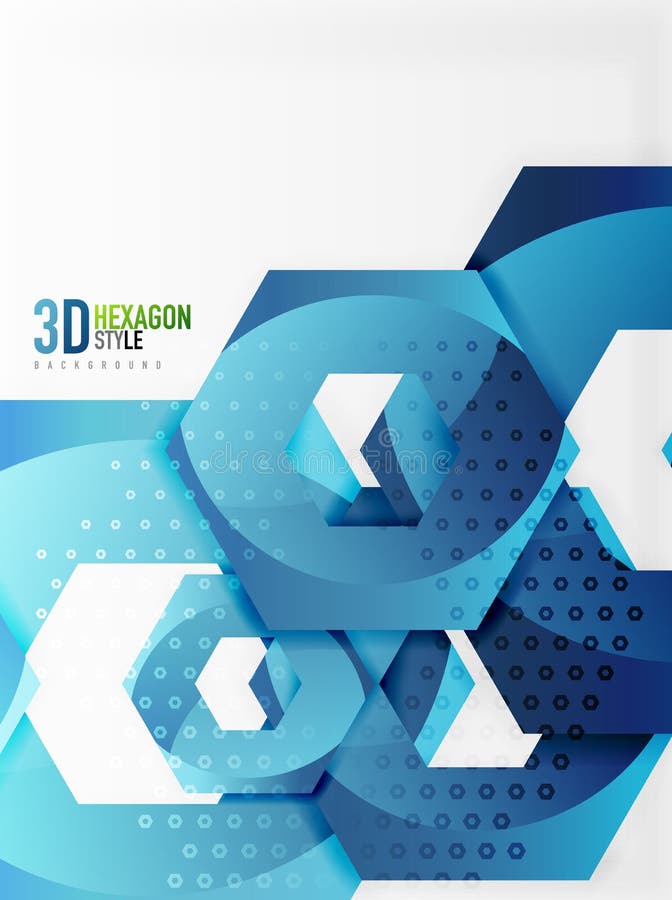 Vector 3d Hexagon Background Stock Vector - Illustration of geometry ...