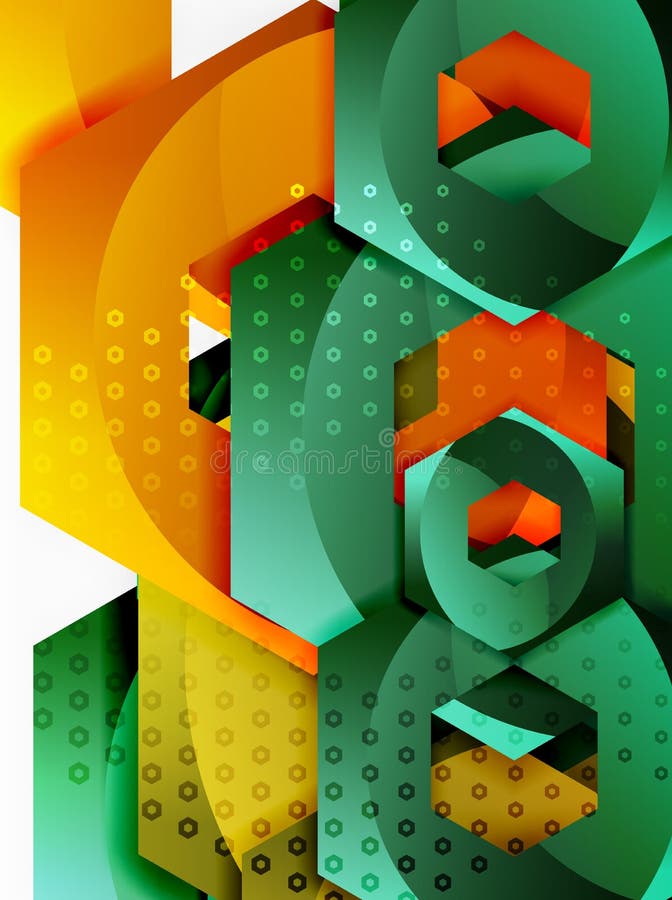 Vector 3d Hexagon Background Stock Vector - Illustration of future ...