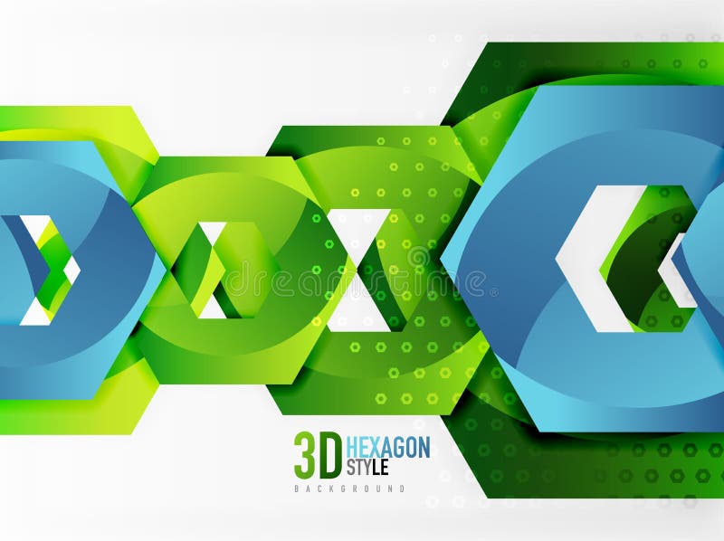 Vector 3d Hexagon Background Stock Vector - Illustration of black ...