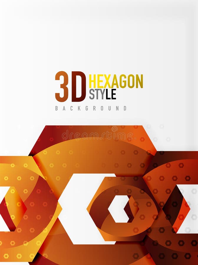 Vector 3d Hexagon Background Stock Vector - Illustration of cover ...