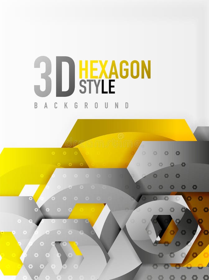 Vector 3d Hexagon Background Stock Vector - Illustration of bright ...