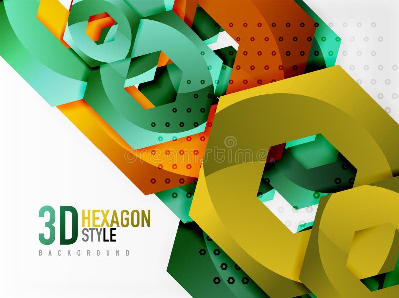 Vector 3d Hexagon Background Stock Vector - Illustration of banner ...