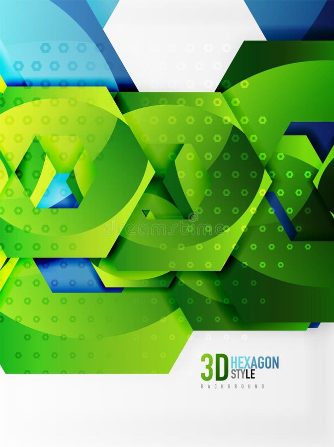 Vector 3d Hexagon Background Stock Vector - Illustration of fuel, green ...