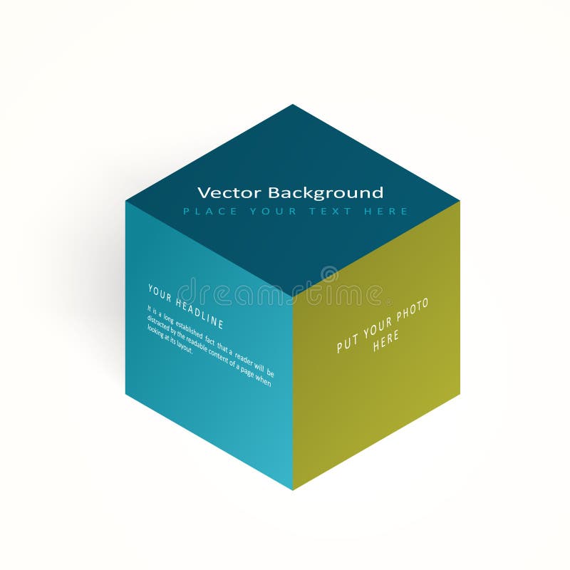 Vector 3d Illustration Color Cube Stock Vector - Illustration of modern ...