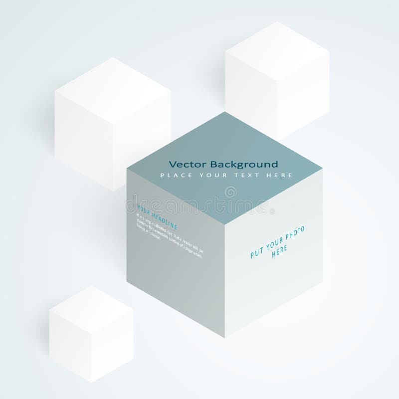 Vector 3d Illustration Cubes Stock Vector - Illustration of cube ...