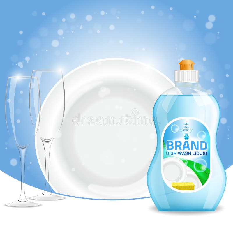 Dishwashing Liquid Product Vector 3d Illustration Stock Vector ...