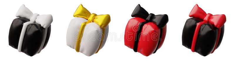 Vector 3D Illustration of a Set with the Image of Inflatable Gift Boxes ...