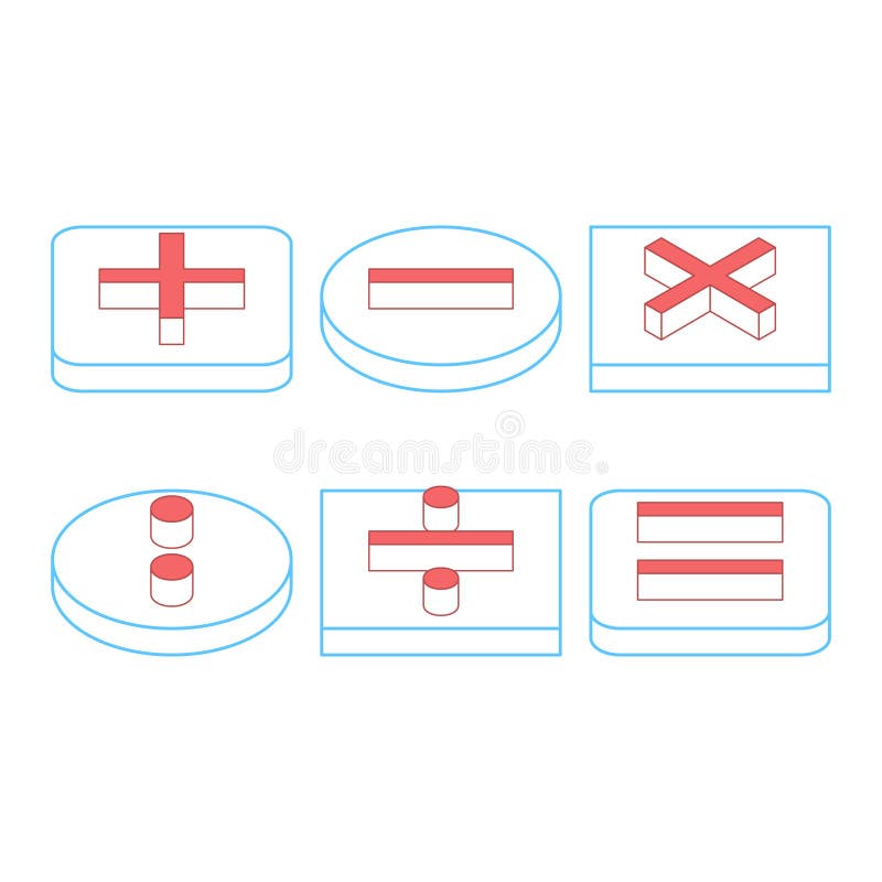 Math Signs Icon Black Color Illustration Flat Style Simple Image Stock ...