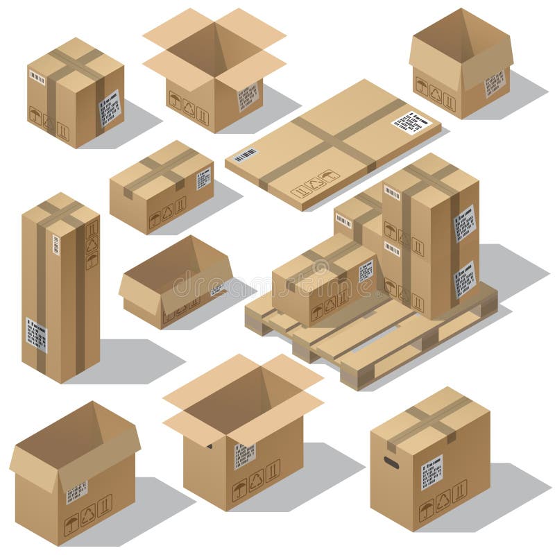 Pasteboard Boxes Stock Illustrations – 166 Pasteboard Boxes Stock ...