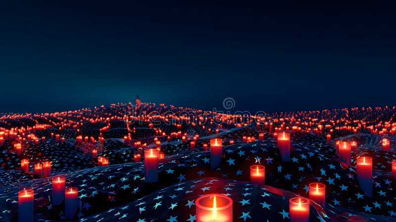 Large Community Gathering for a Veterans Stock Illustration ...