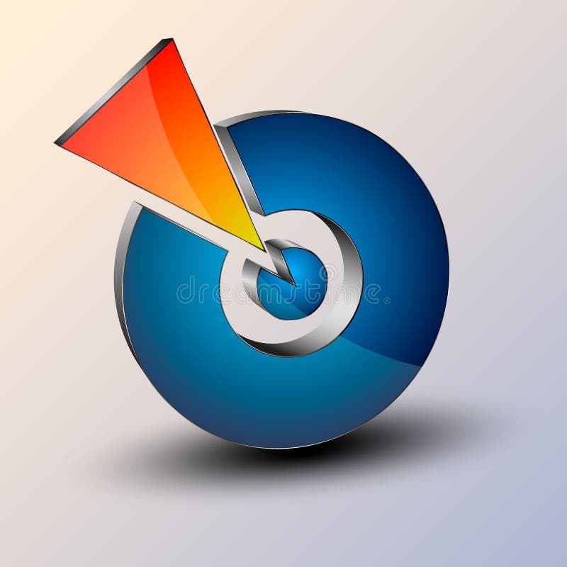 The Vector 3d Logo.Concept Design Stock Vector - Illustration of ...