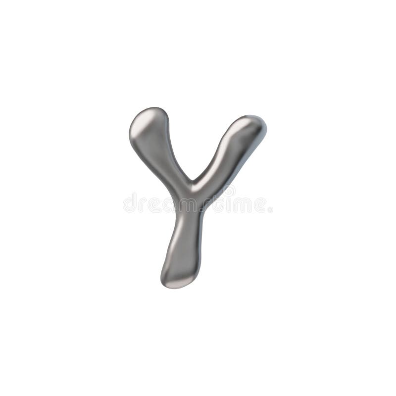 Vector 3D Metallic Glossy Letter Y Made in Chrome Silver Color on a ...