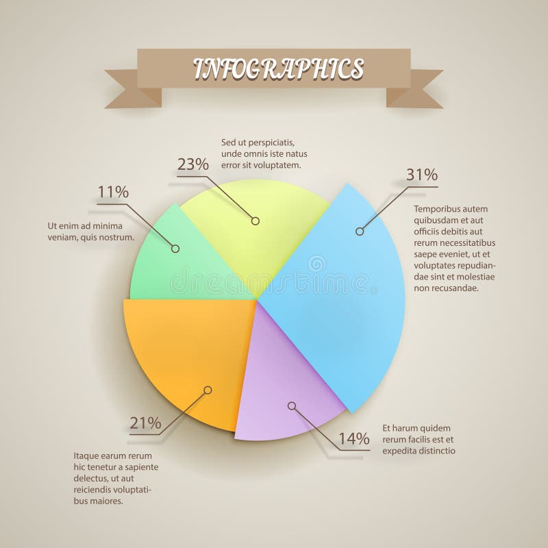 Vector 3d paper chart stock vector. Illustration of design - 214508649