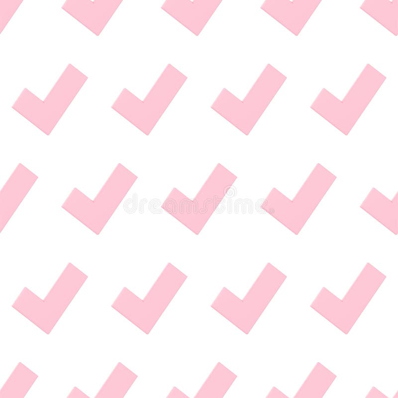 Vector 3d Pink Checkmark Checklist Icons. Correct Check Mark Answer ...