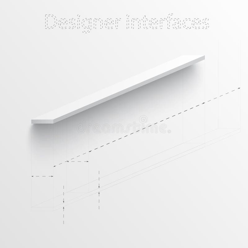 Vector 3d Plan and Board. Design Interface Stock Vector - Illustration ...