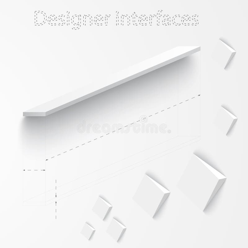 Vector 3d Plan and Board. Design Interface Stock Vector - Illustration ...