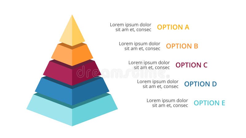 Vector 3d Pyramid Infographic, Growth Diagram Chart, Layered ...