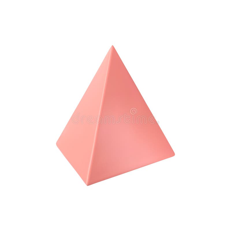 Vector 3d Pyramid. Realistic 3d Object Stock Vector - Illustration of ...