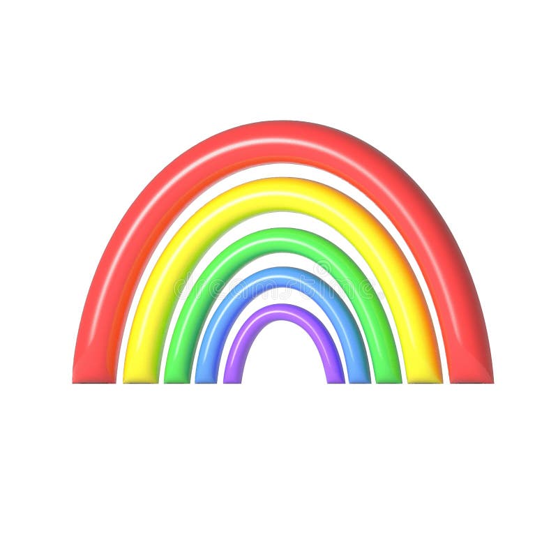 Vector 3D rainbow stock vector. Illustration of decorative - 244818601