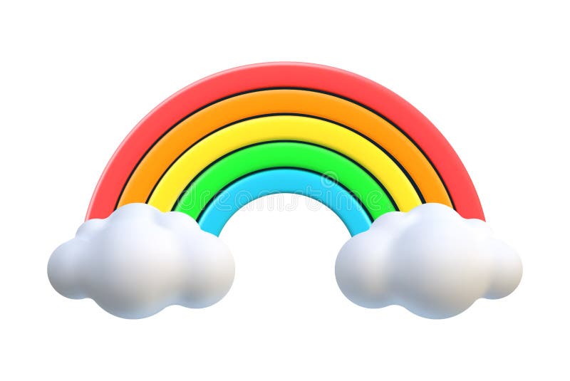 Vector 3d rainbow. stock vector. Illustration of bright - 253822402